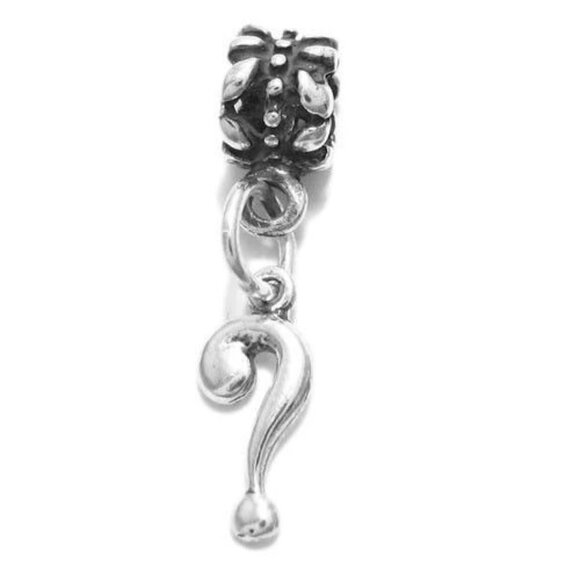 Jewelry | Question Mark Charm With Euro Bead In Sterling Silver | Poshmark